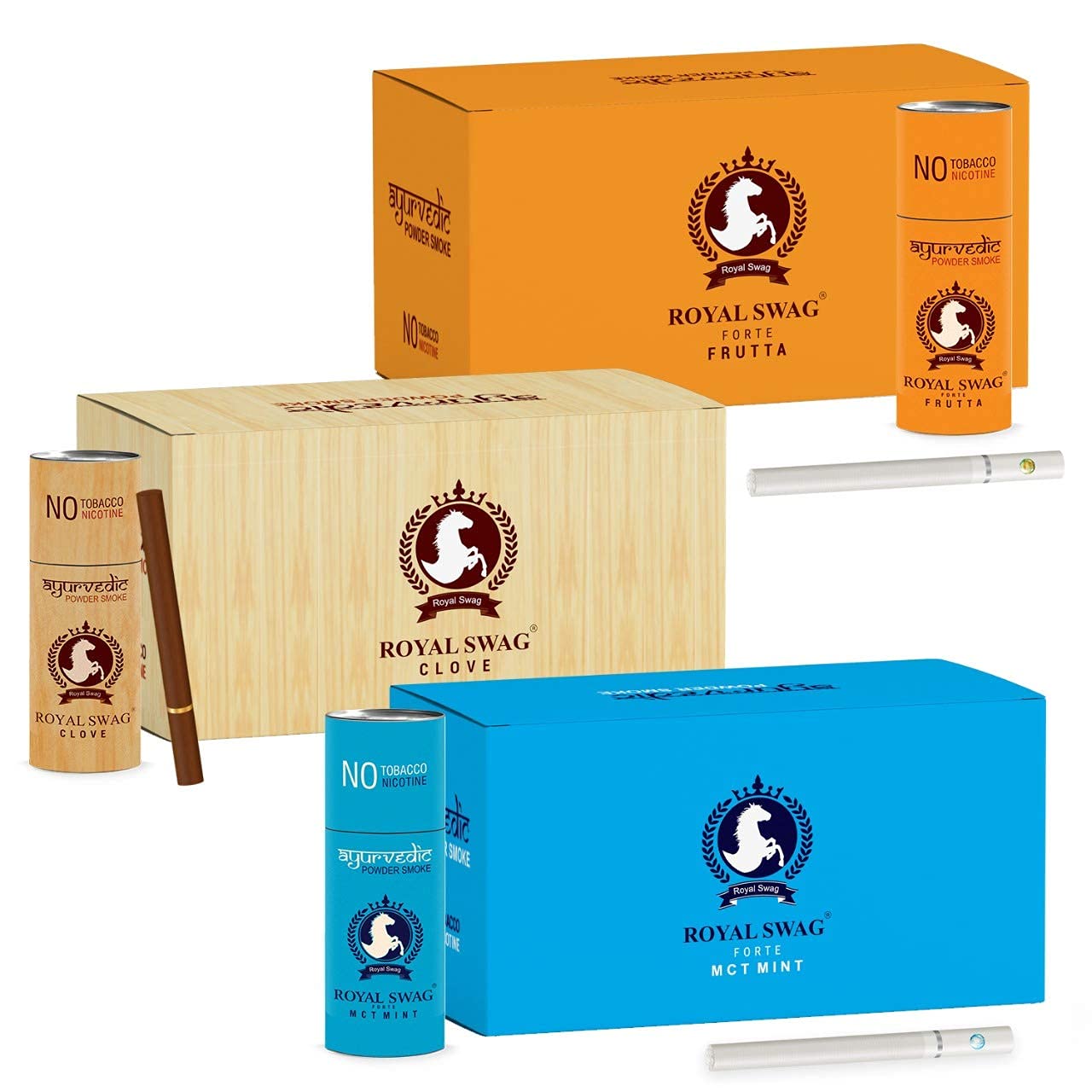 Herbal Cigarette Combo Pack of Clove, Mint and Frutta Flavour (50 Stic